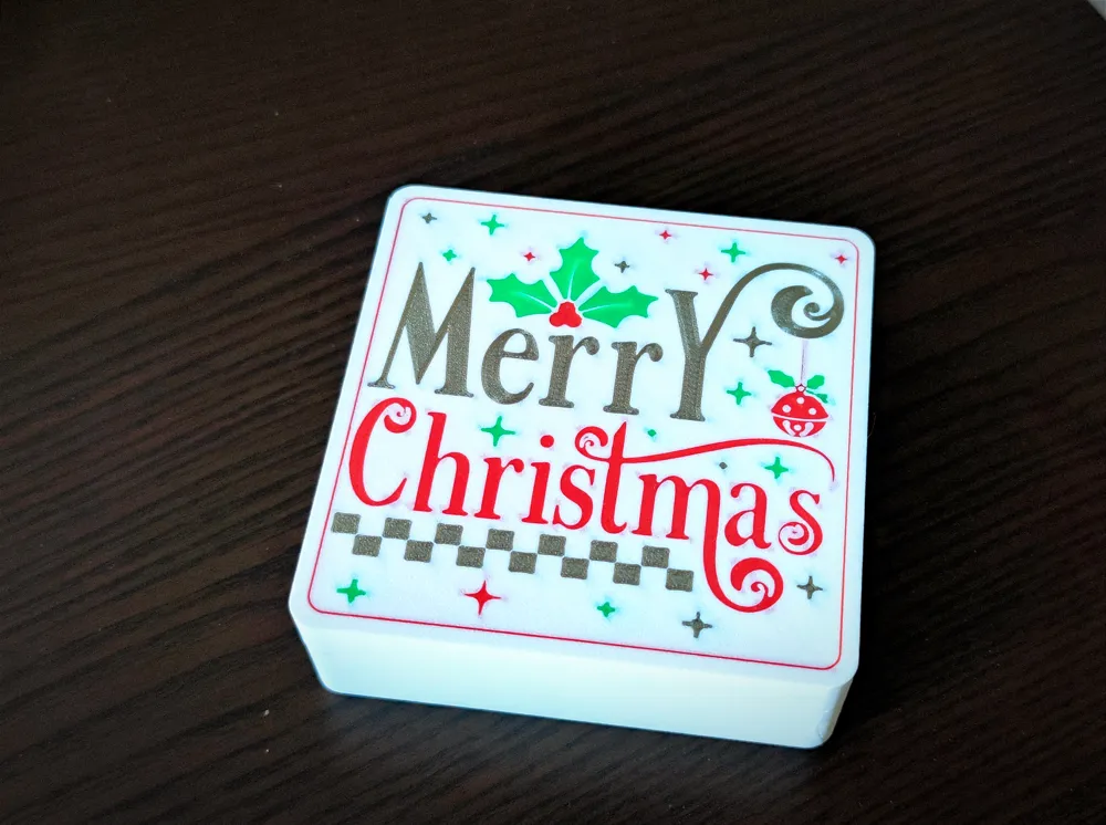 Merry Christmas Square box by Archork - MakerWorld