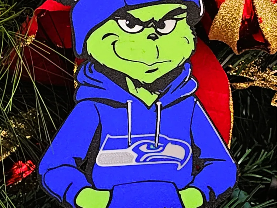 Grinch Seahawks Ornament by Ray - MakerWorld