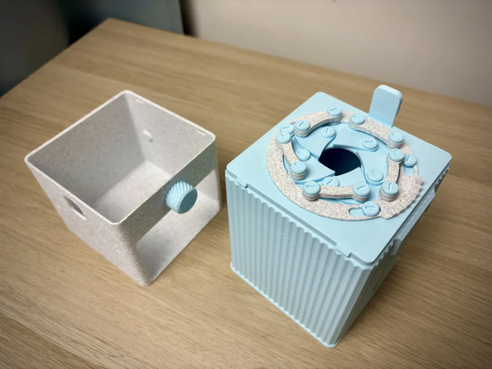 Food Dispenser | Storage Container |Iris Mechanism - Free 3D Print ...