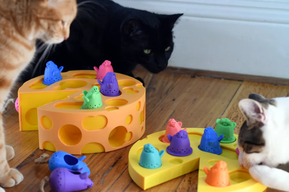 Cheesy Mouse Treat Puzzle by vali MakerWorld: Download Free 3D Models