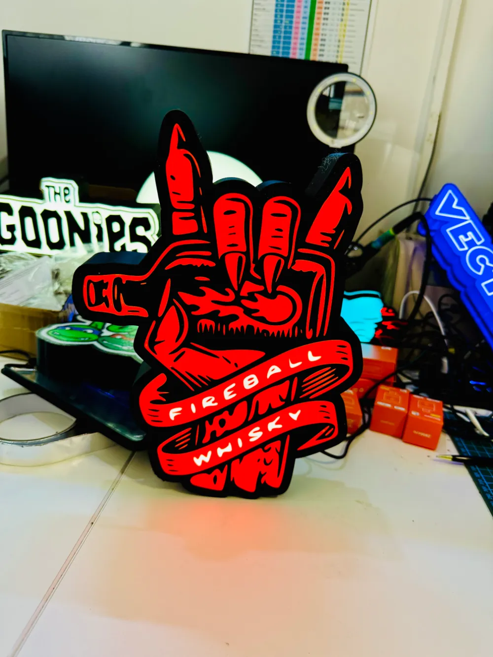 Fireball Whiskey Light Box by vidguide - MakerWorld