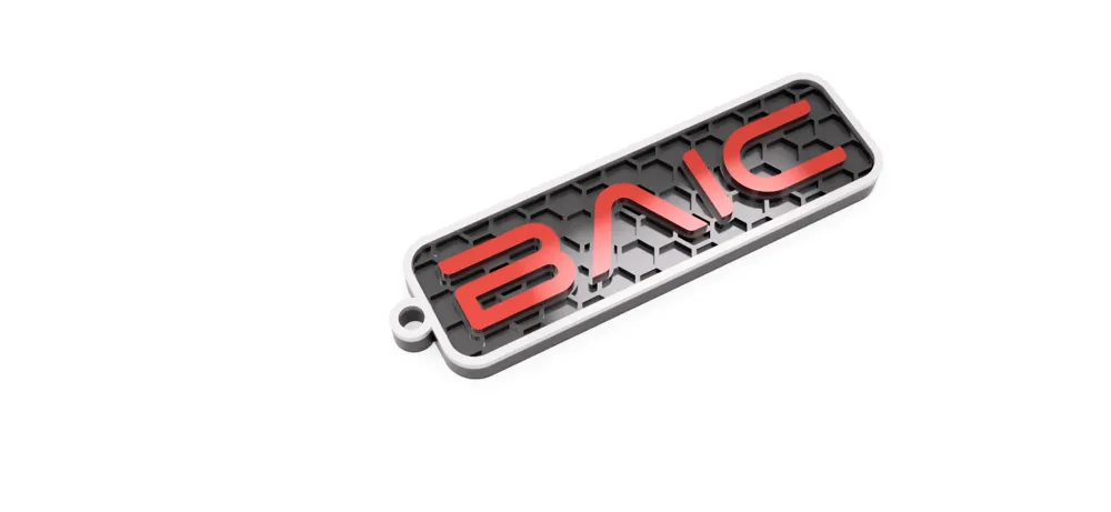 BAIC logo keychain - Free 3D Print Model - MakerWorld