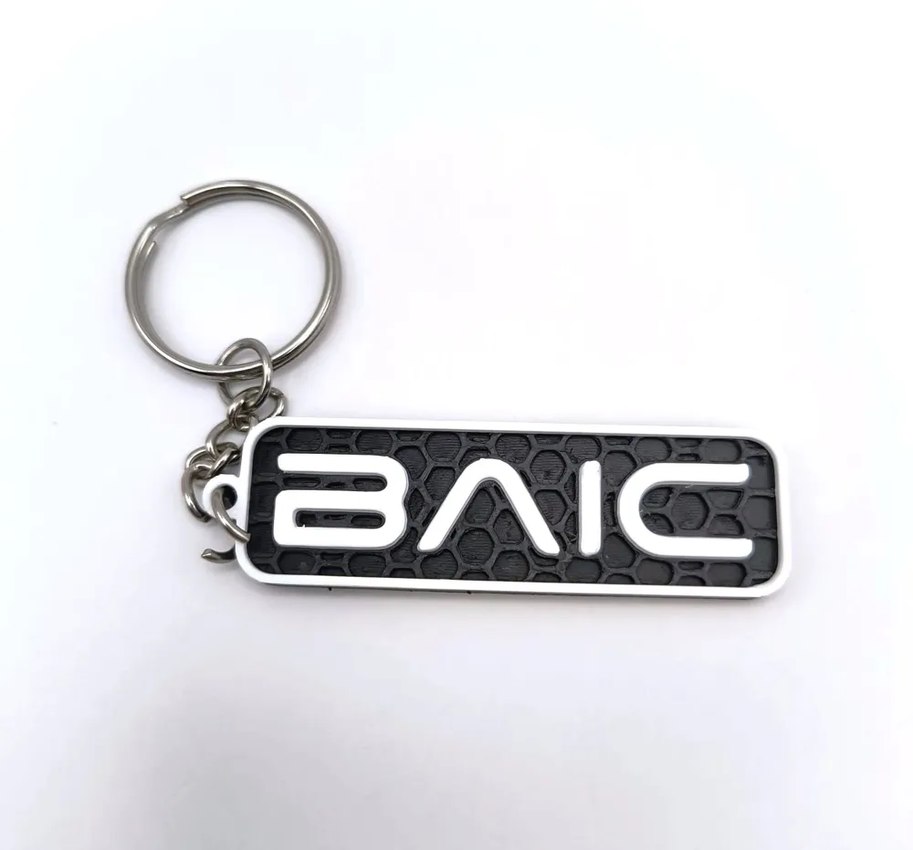 BAIC logo keychain - Free 3D Print Model - MakerWorld