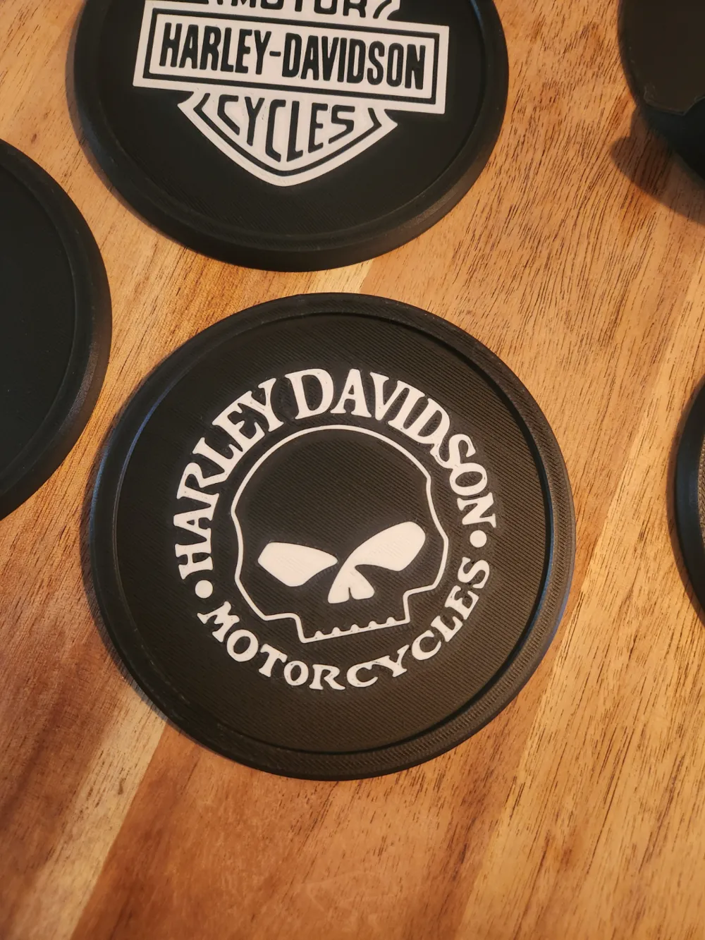 Harley Davidson coaster with holder by Cayouche - MakerWorld