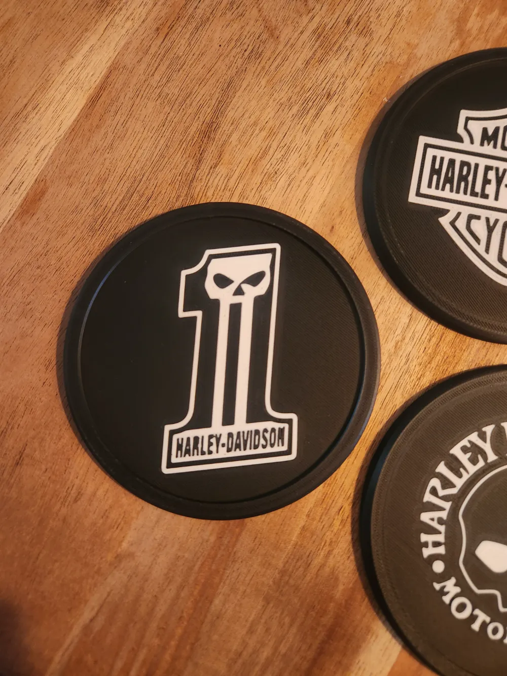 Harley Davidson coaster with holder by Cayouche - MakerWorld