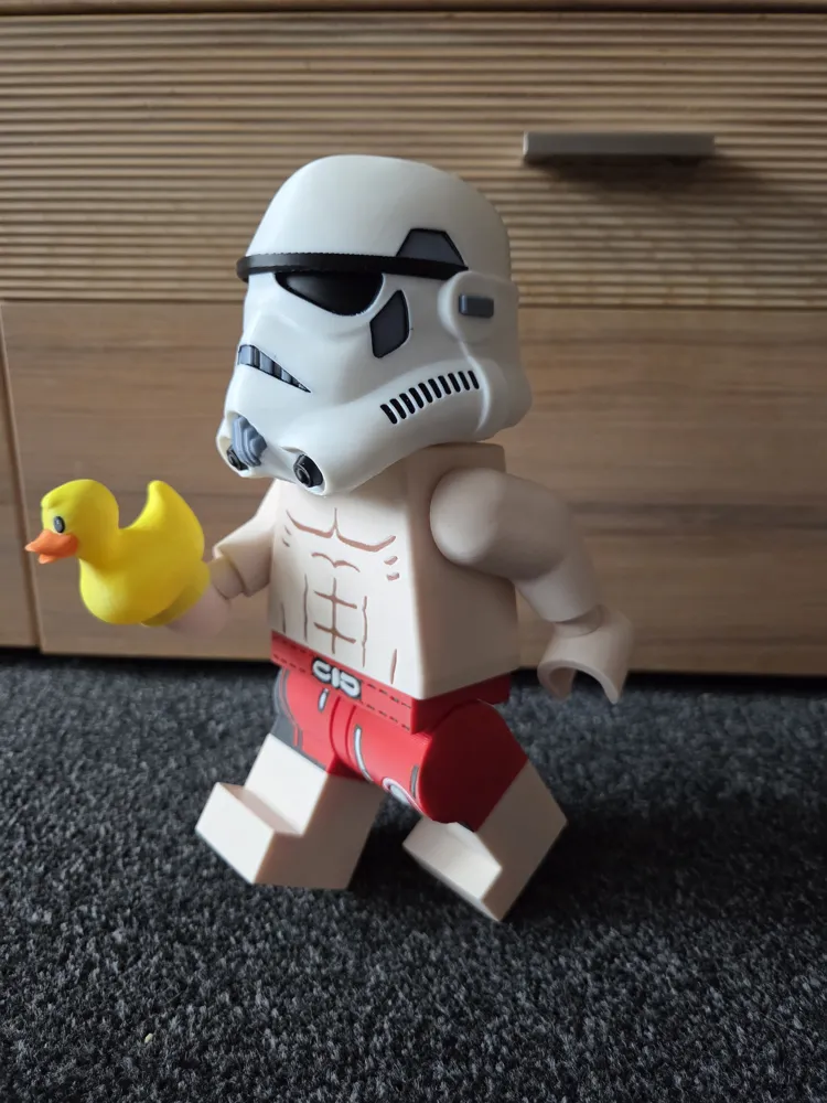 Building Block Megafigure Rubber Duck Stormtrooper 21cm - Free 3D Print ...