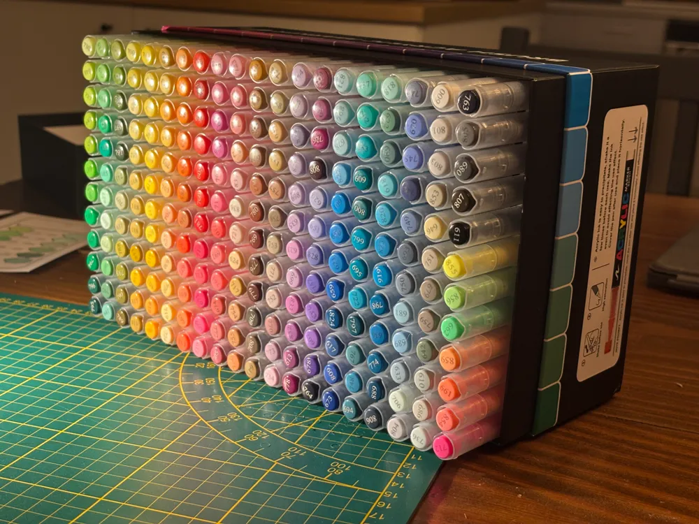 Guangna 240 Marker Box Organizer - Free 3D Print Model - MakerWorld