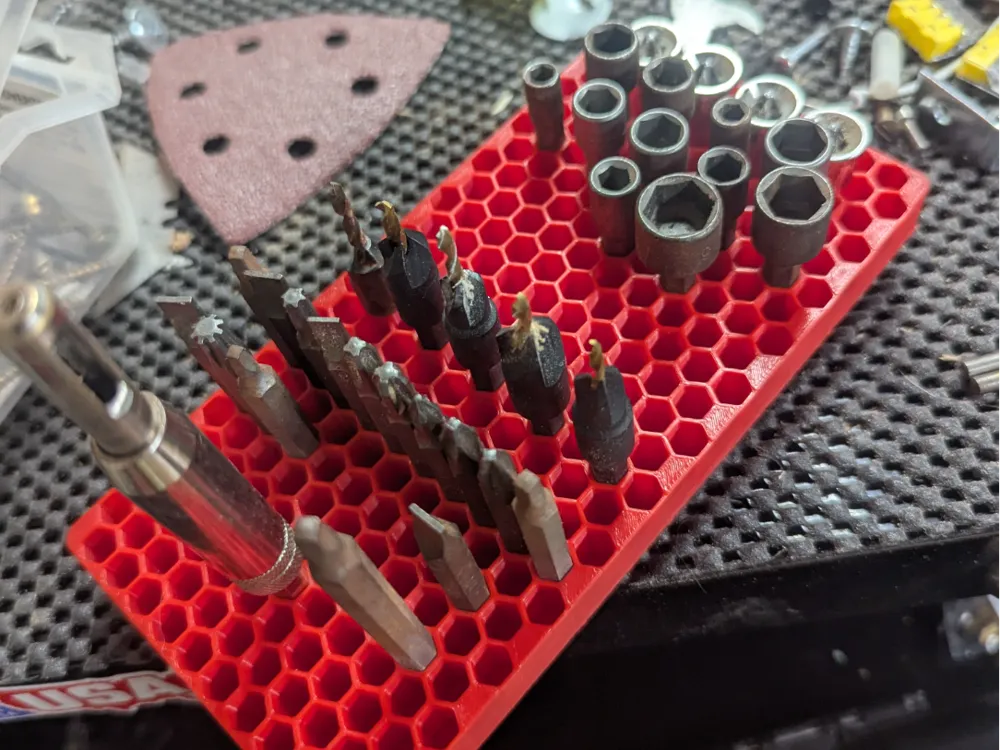Vertical 1/4"bit storage. gridfinity by Galileo CNC MakerWorld: Download Free 3D Models