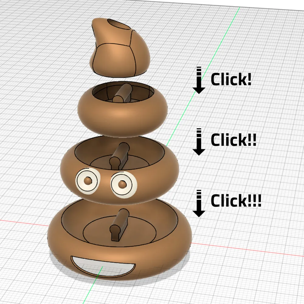 Poop Christmas Tree Ball - Funny Articulated Emoji - Free 3D Print ...