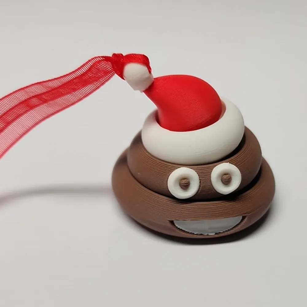 Poop Christmas Tree Ball - Funny Articulated Emoji - Free 3D Print ...