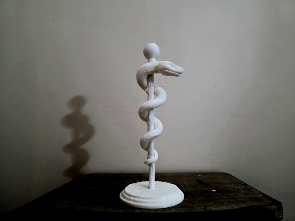 Rod of Asclepius - Tribute - Free 3D Print Model - MakerWorld