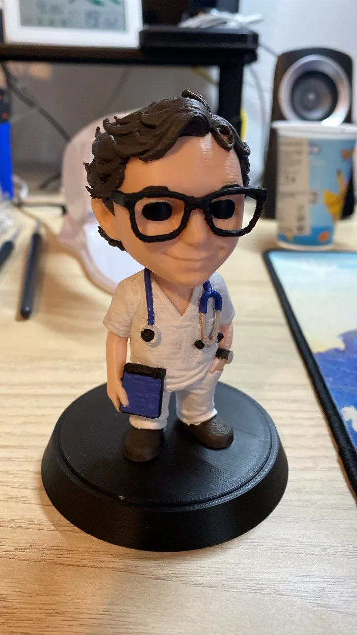 3D Doctor Figurine – Cartoon Style - Free 3D Print Model - MakerWorld