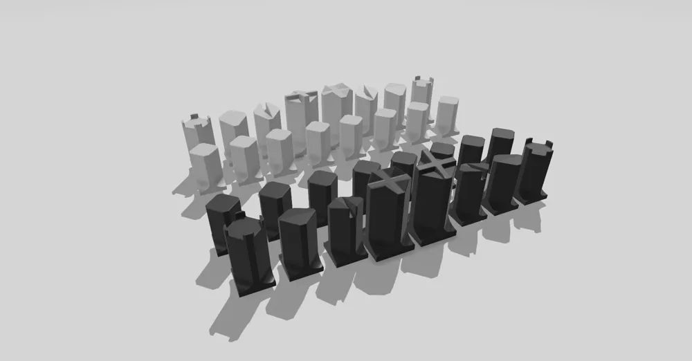 Modern Minimal Chess Pieces by DRMadeIt - MakerWorld