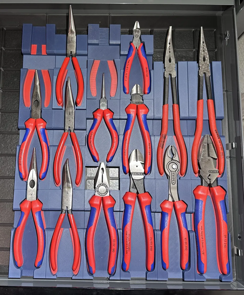 Knipex 78 03 140 Nesting Gridfinity Tray - Free 3D Print Model - MakerWorld