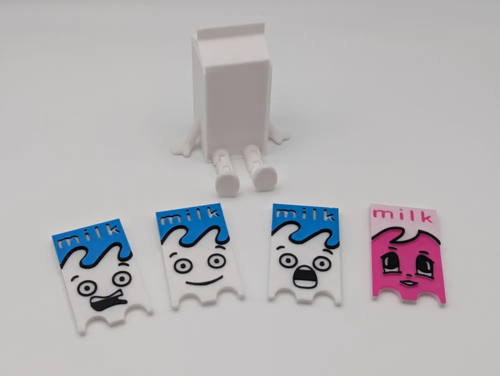 Cute Articulated Milk Carton - Free 3D Print Model - MakerWorld