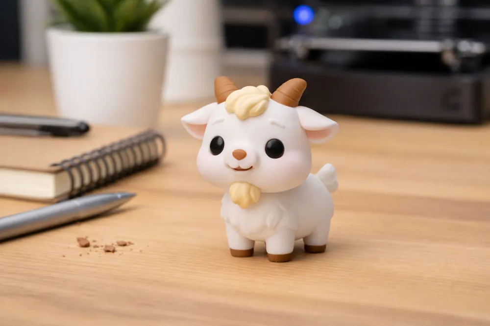 Cute Cartoon Goat Figurine – Mini Desk Decor - Free 3D Print Model ...