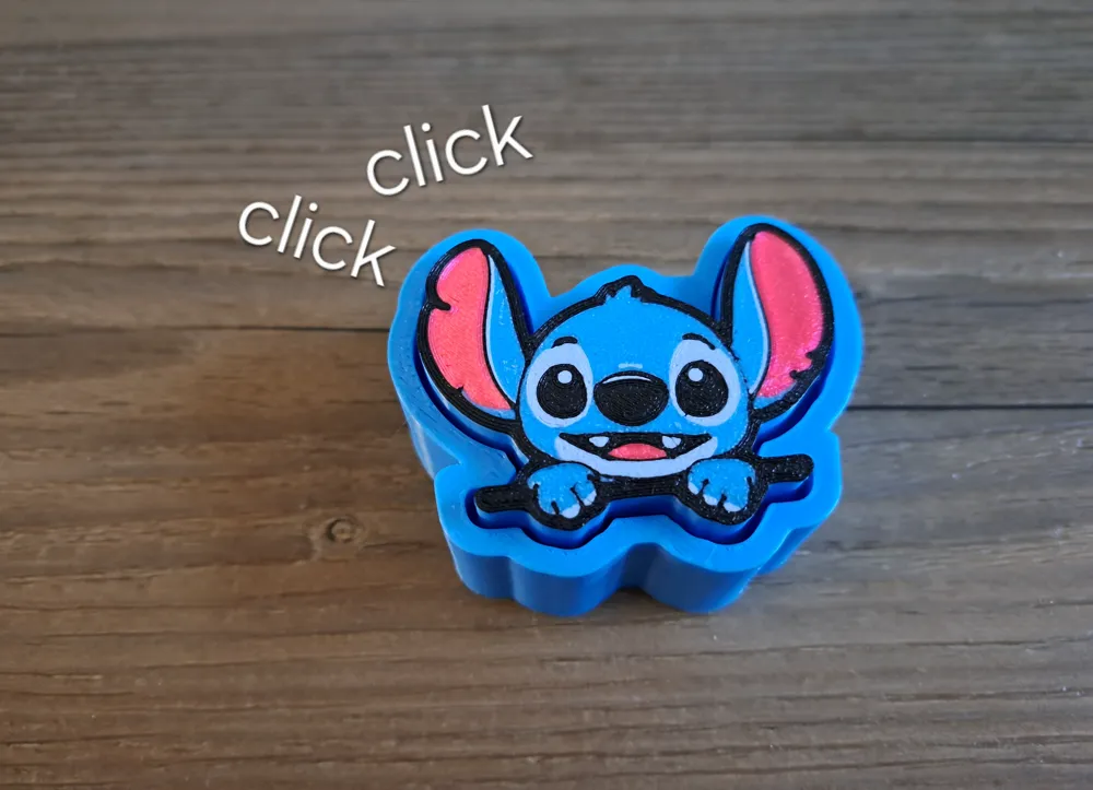 Stitch fidget clicker toy using keyboard switch by ...