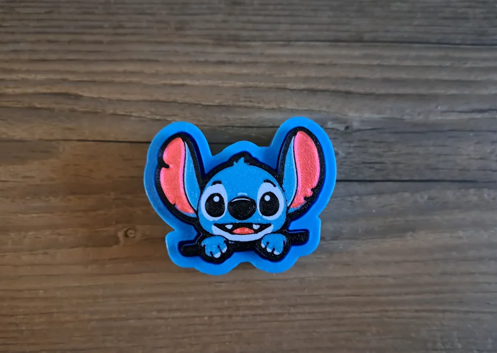 Stitch fidget clicker toy using keyboard switch - Free 3D Print Model ...