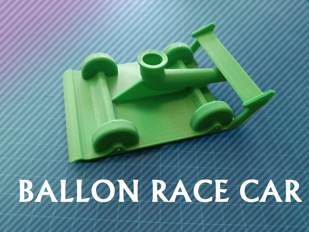 Balloon race car by Pe'eros MakerWorld: Download Free 3D Models