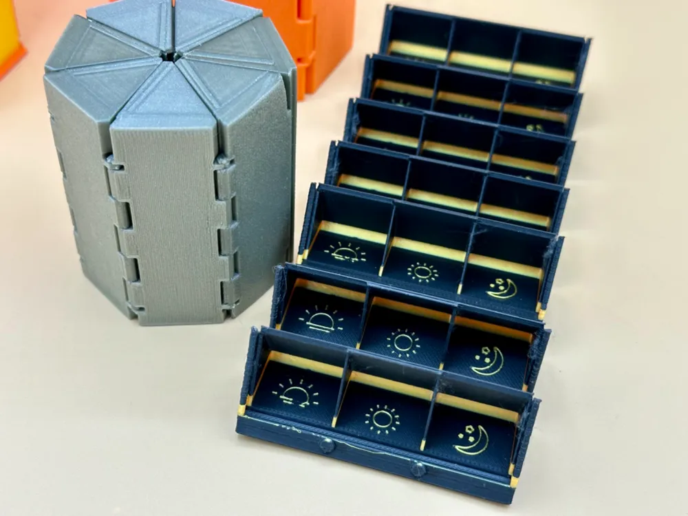 "Print-in-Place" Pill Box with Rollcontainer Design and Versatile ...