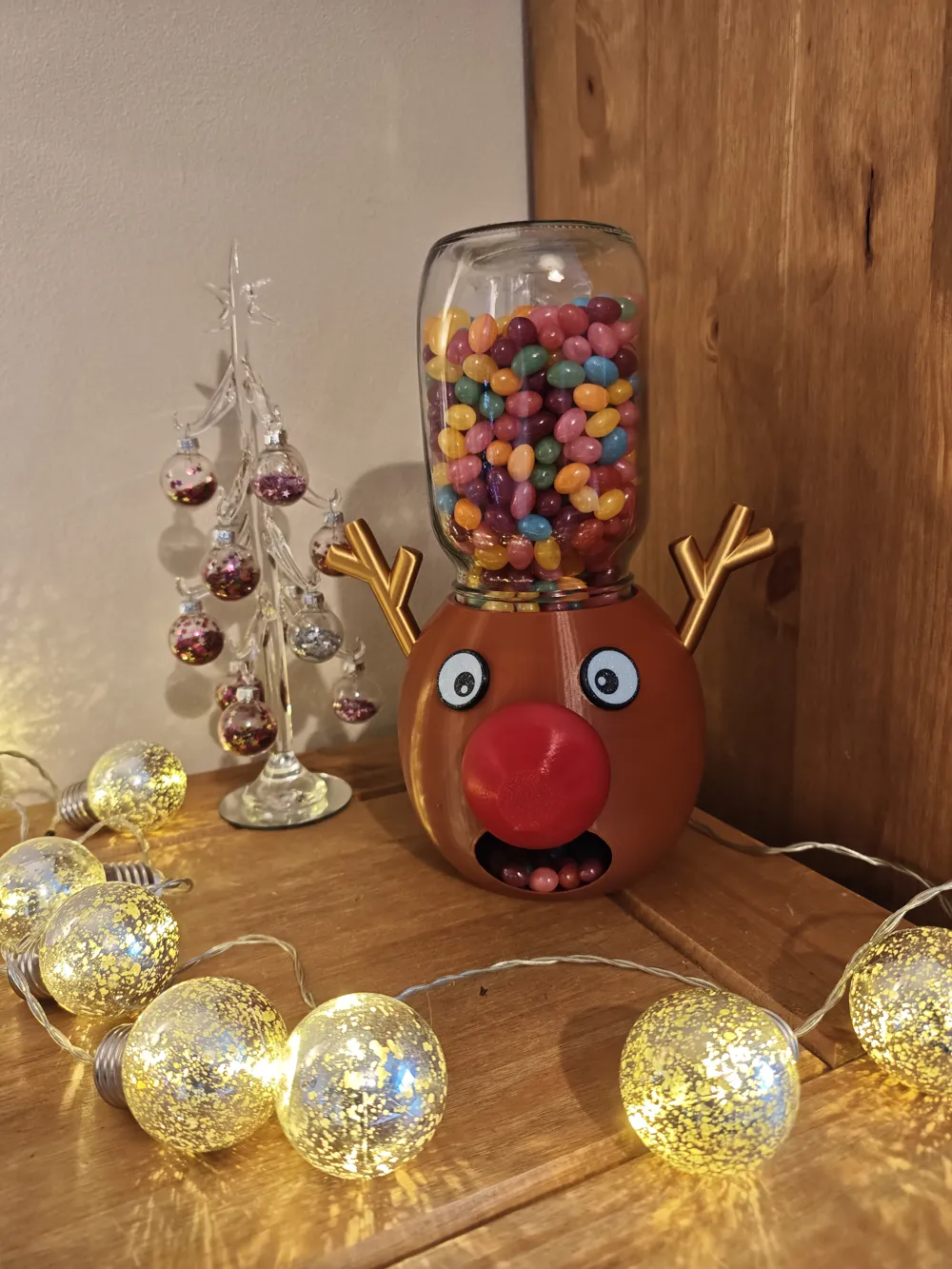 Christmas Jam/Mason Jar Sweet (Candy) Dispenser - Free 3D Print Model ...
