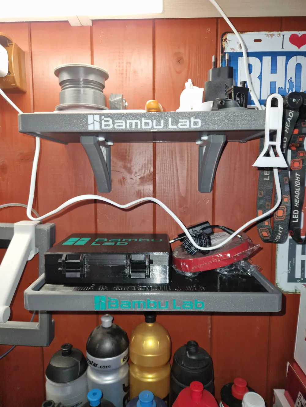 A simple shelf for printer accessories with the BAMBU LAB logo Remixed ...