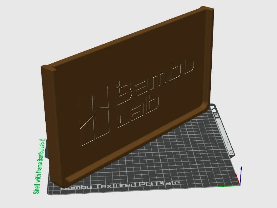 A simple shelf for printer accessories with the BAMBU LAB logo Remixed ...