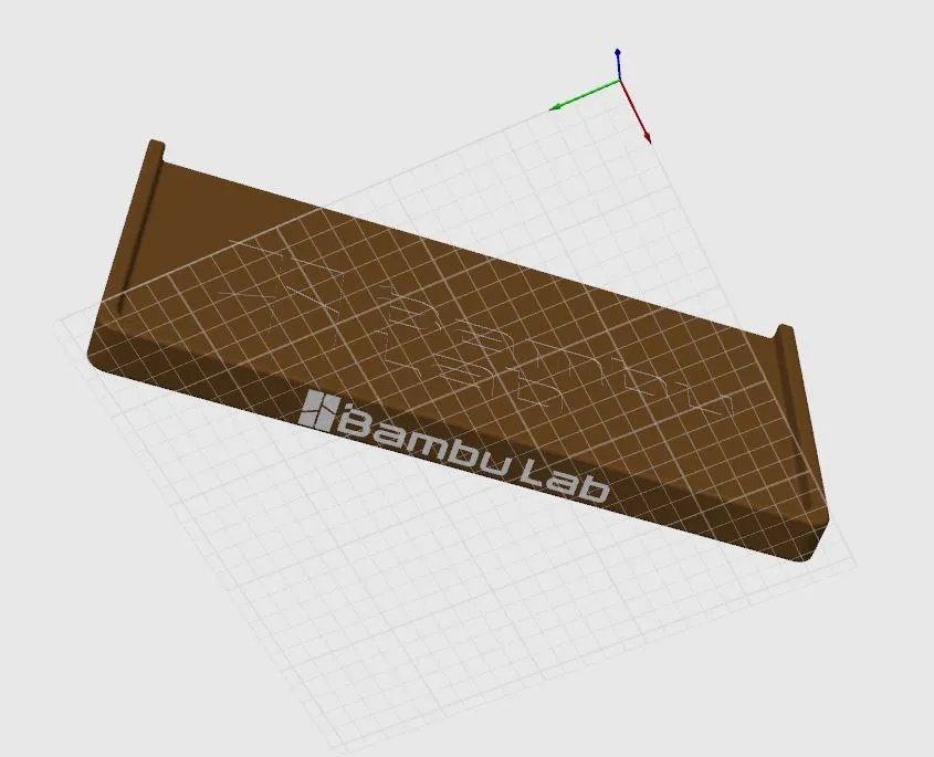 A simple shelf for printer accessories with the BAMBU LAB logo Remixed ...
