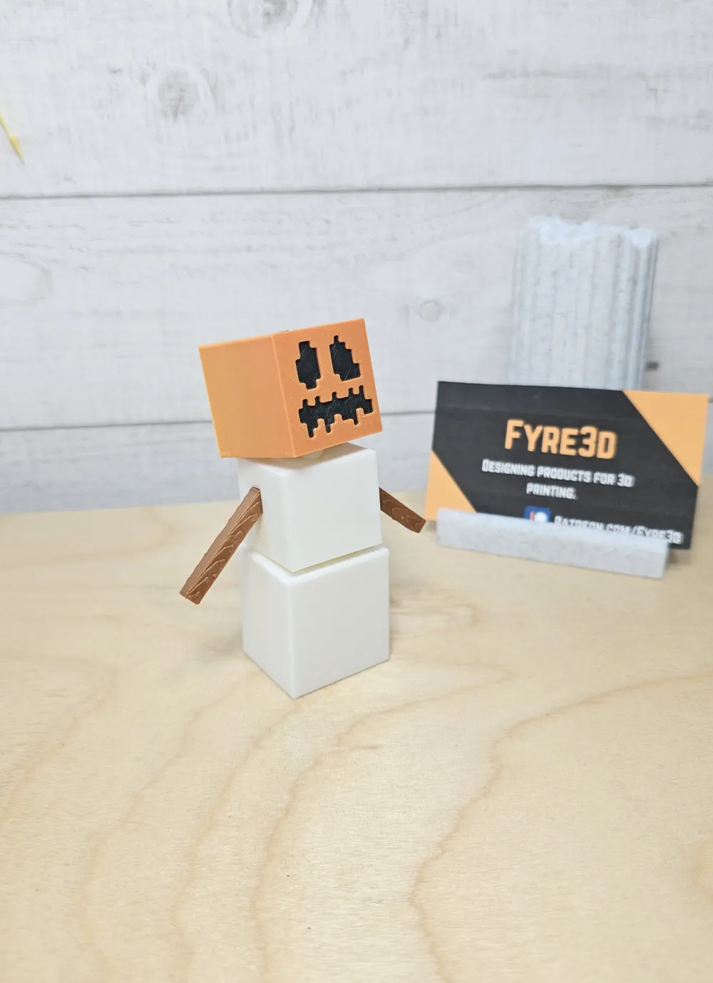 Articulated Flexi Minecraft Snow Golem by Fyre3d MakerWorld: Download ...