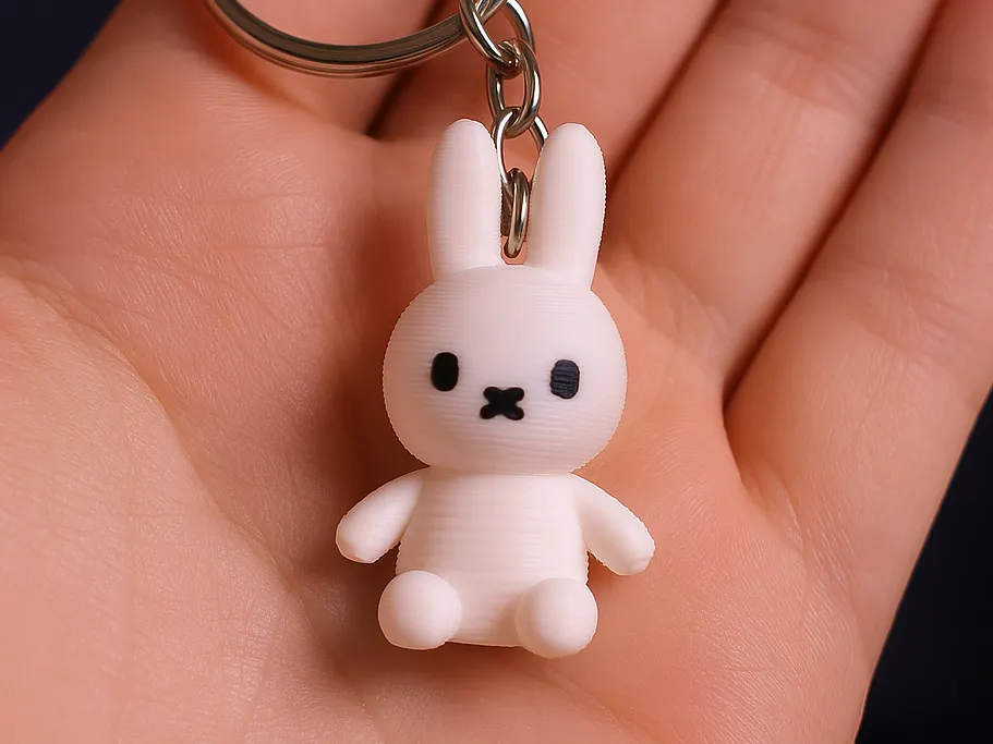 Cute Bunny Keychain - Free 3D Print Model - MakerWorld