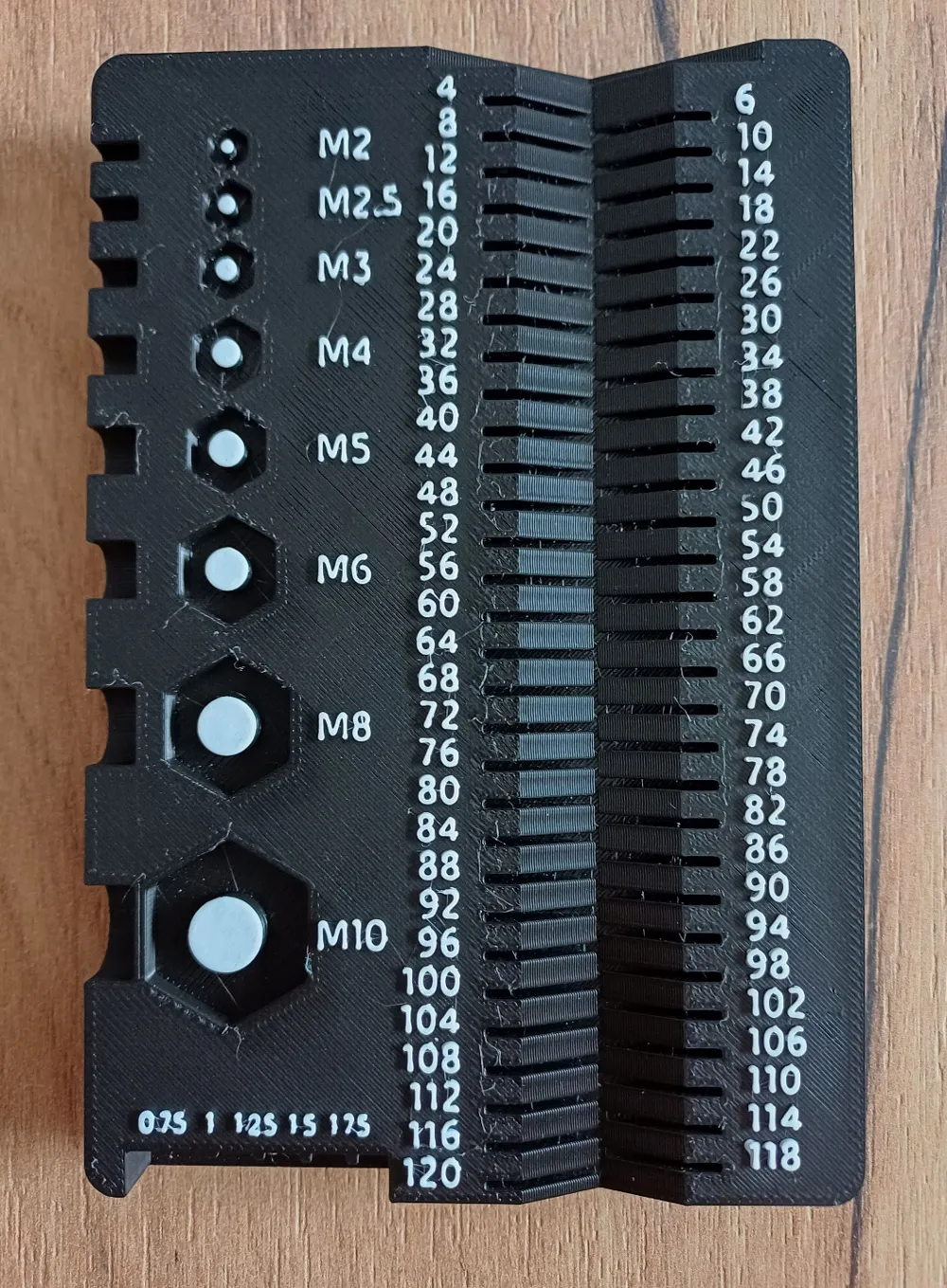 Gridfinity M2 - M10 screw nut pitch measuring tool Remixed by MasterCake MakerWorld: Download ...