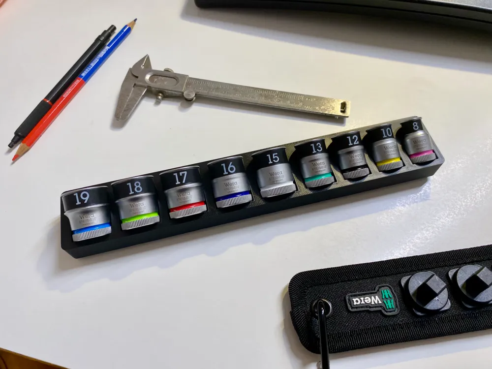 Gridfinity WERA Zyklop 3/8" Nut Holder 8790 HMB HF by Stefan - MakerWorld