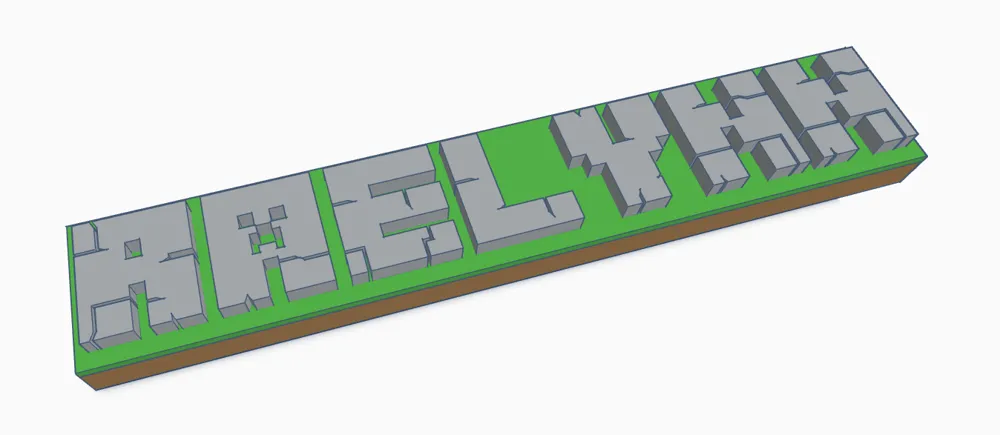 Raelynn Minecraft Nameplate by Tonnage of Filament MakerWorld: Download ...