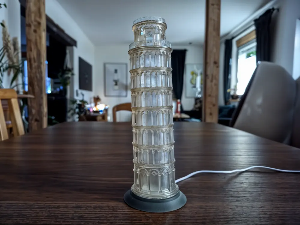 Leaning Lamp of Pisa (LED Kit) - Free 3D Print Model - MakerWorld