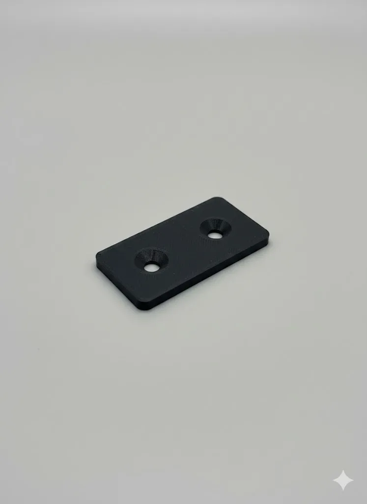 2-hole junction plate - Free 3D Print Model - MakerWorld