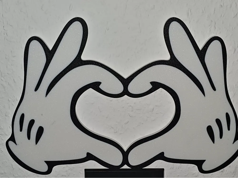 Disney Mickey Hand Heart by Sellynjoh - MakerWorld