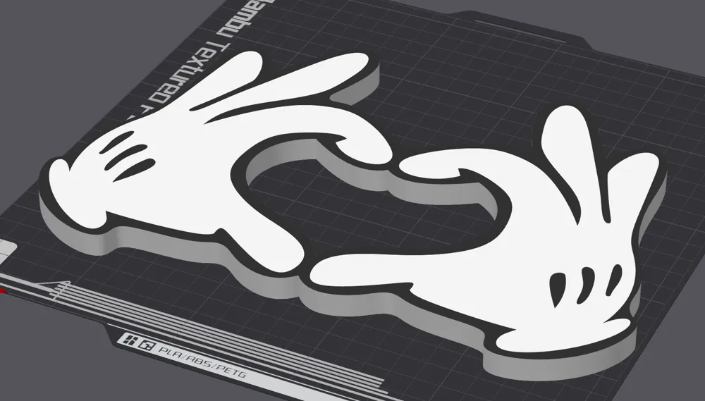 Disney Mickey Hand Heart by Sellynjoh - MakerWorld