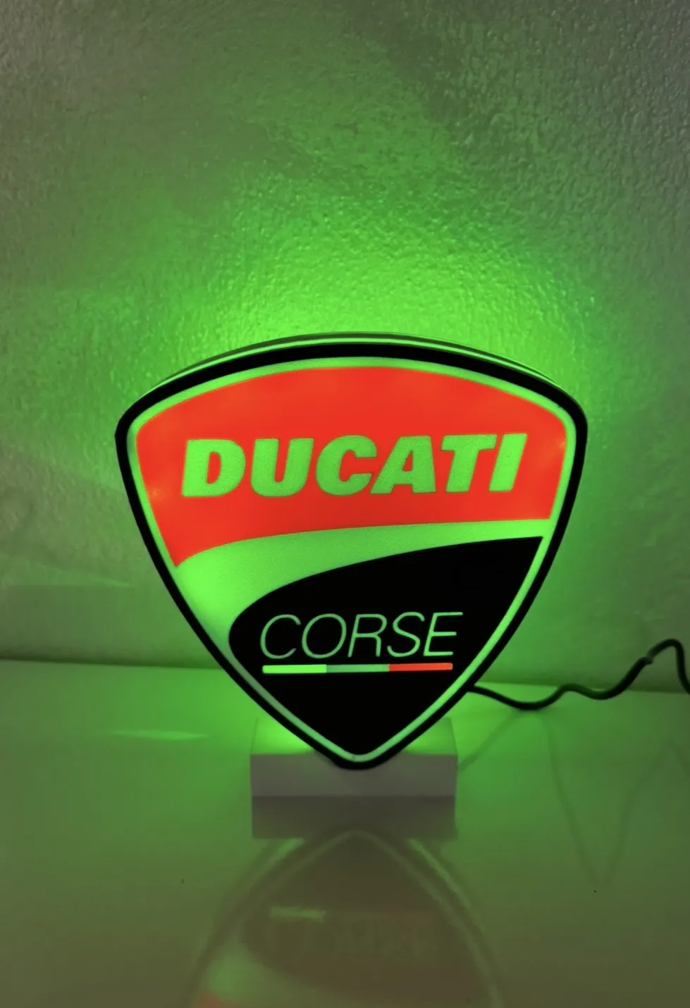 RGB Ducati Corse logo lamp - Free 3D Print Model - MakerWorld
