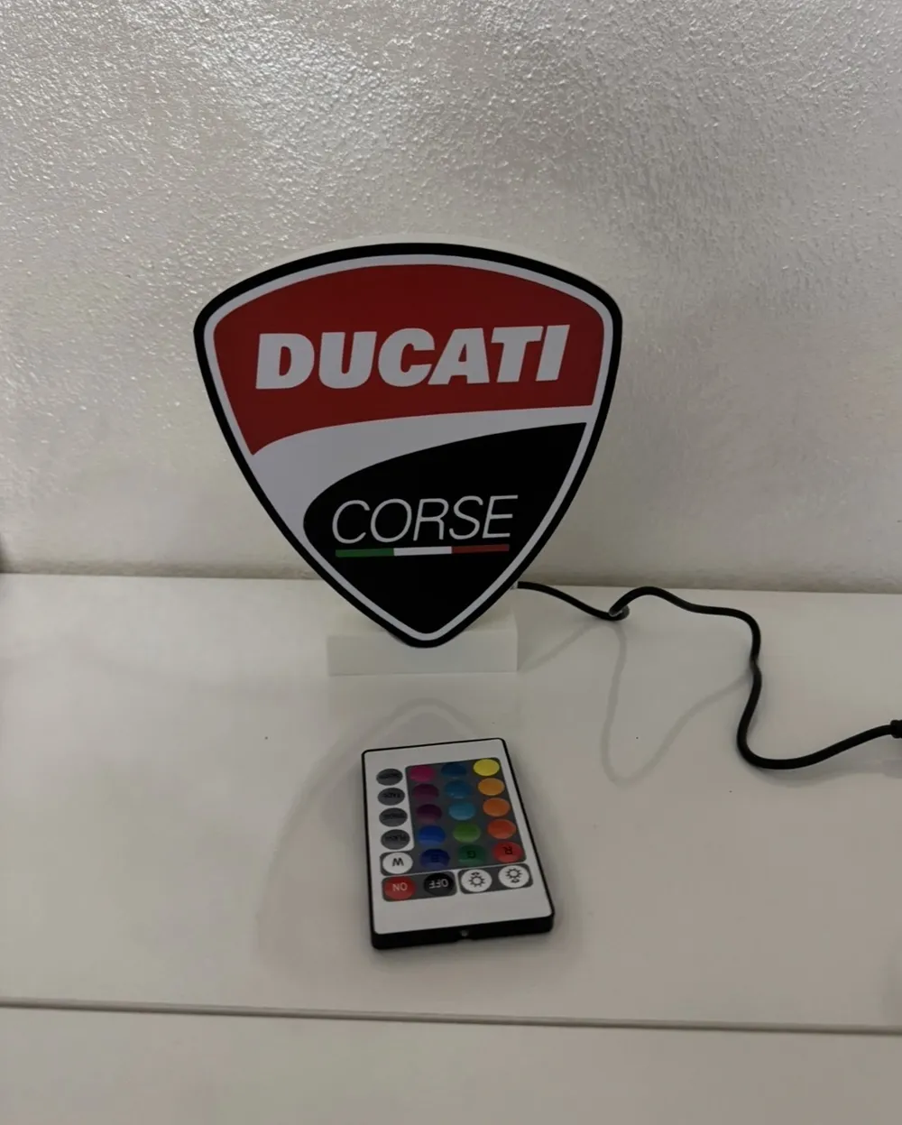 RGB Ducati Corse logo lamp - Free 3D Print Model - MakerWorld