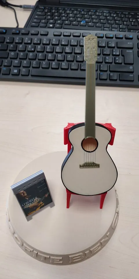 Miniature Acoustic Guitar - Free 3D Print Model - MakerWorld
