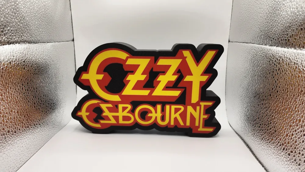 Ozzy Osbourne 80s Logo - Light Box - Free 3D Print Model - MakerWorld