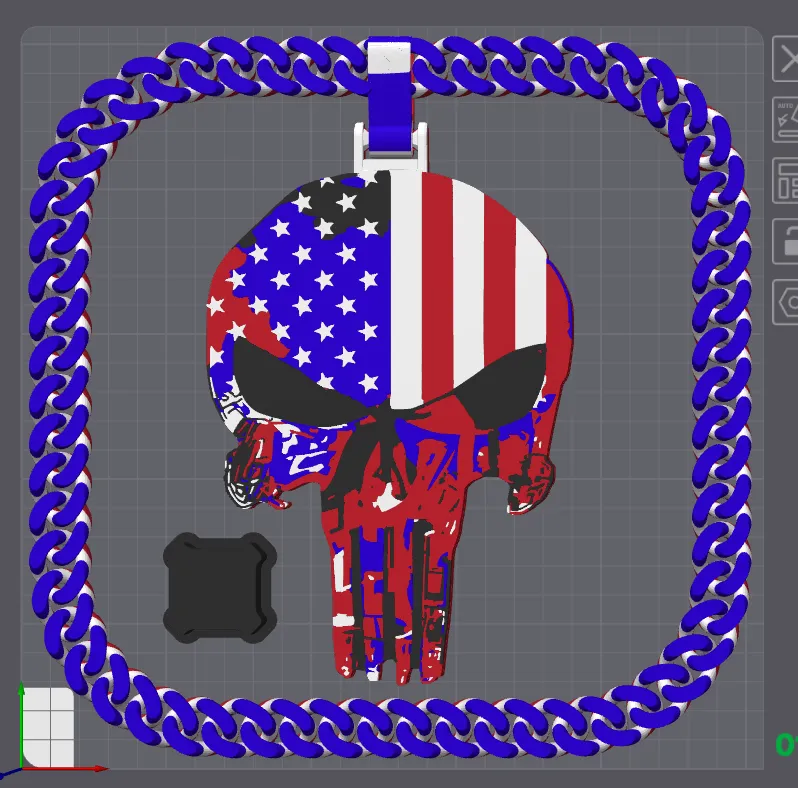 Patriotic Punisher Hype Chain - Free 3D Print Model - MakerWorld