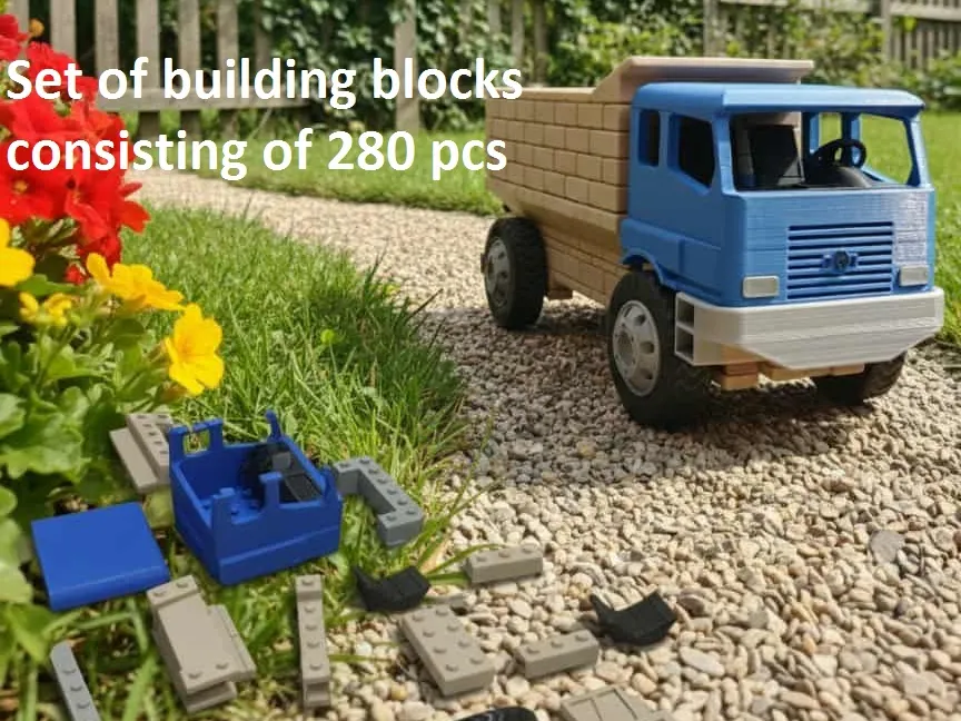 Dump Truck Block bricks build your dream - Free 3D Print Model - MakerWorld