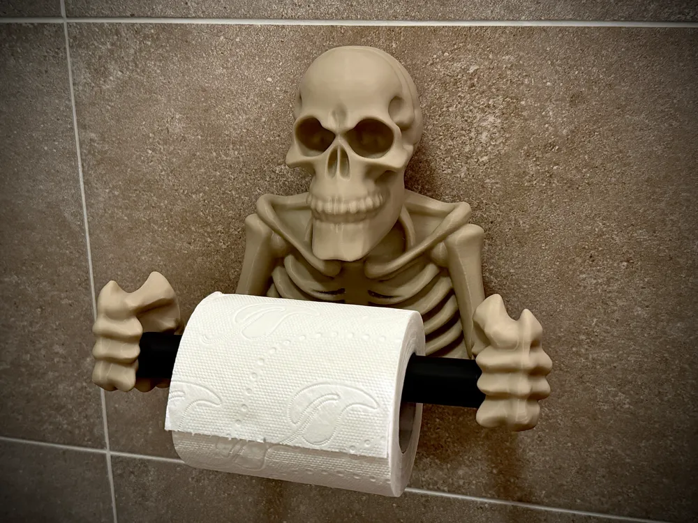 Toilet roll holder skeleton - Free 3D Print Model - MakerWorld