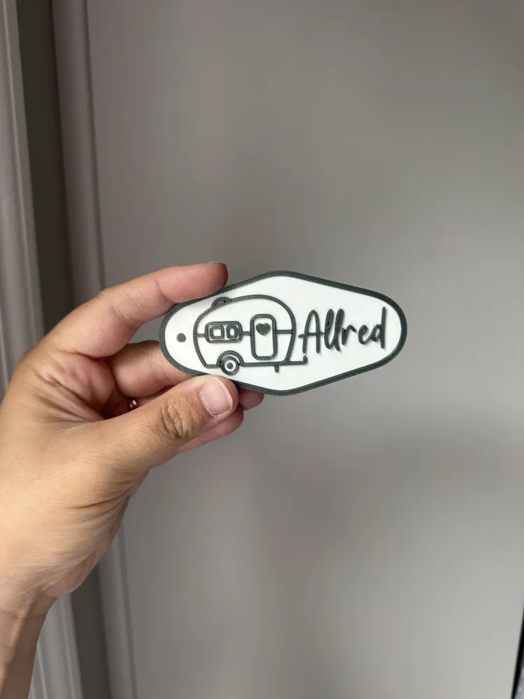 Camper Keychain (Add your name) - Free 3D Print Model - MakerWorld