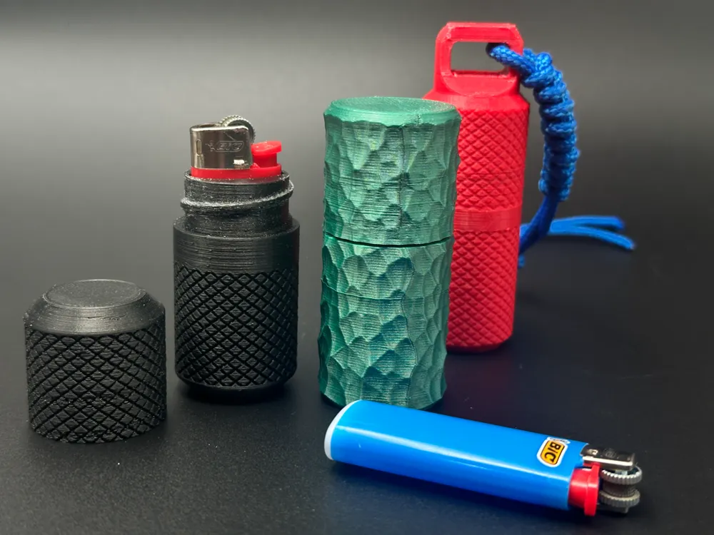 Bic lighter waterproof case,six styles - Free 3D Print Model - MakerWorld