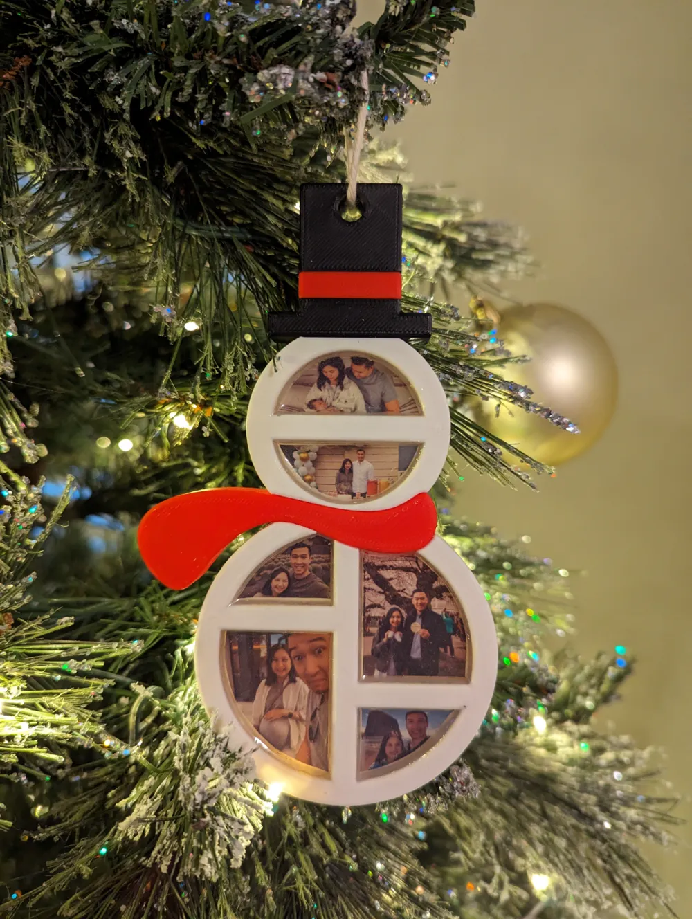 Snowman Photo Frame Ornament by JonnayLin - MakerWorld