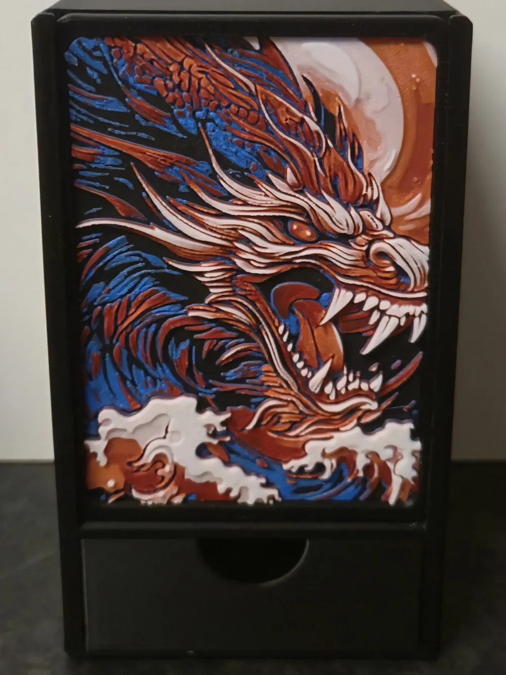 MTG Commander Deck Box inlay Dragon HueForge - Free 3D Print Model ...