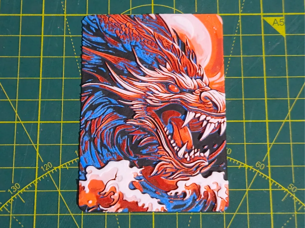 MTG Commander Deck Box inlay Dragon HueForge - Free 3D Print Model ...