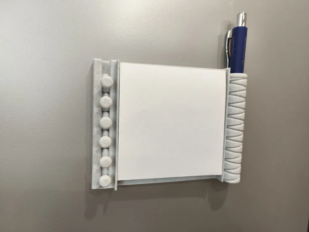 Magnetic kitchen notepad with push pin magnet. - Free 3D Print Model ...